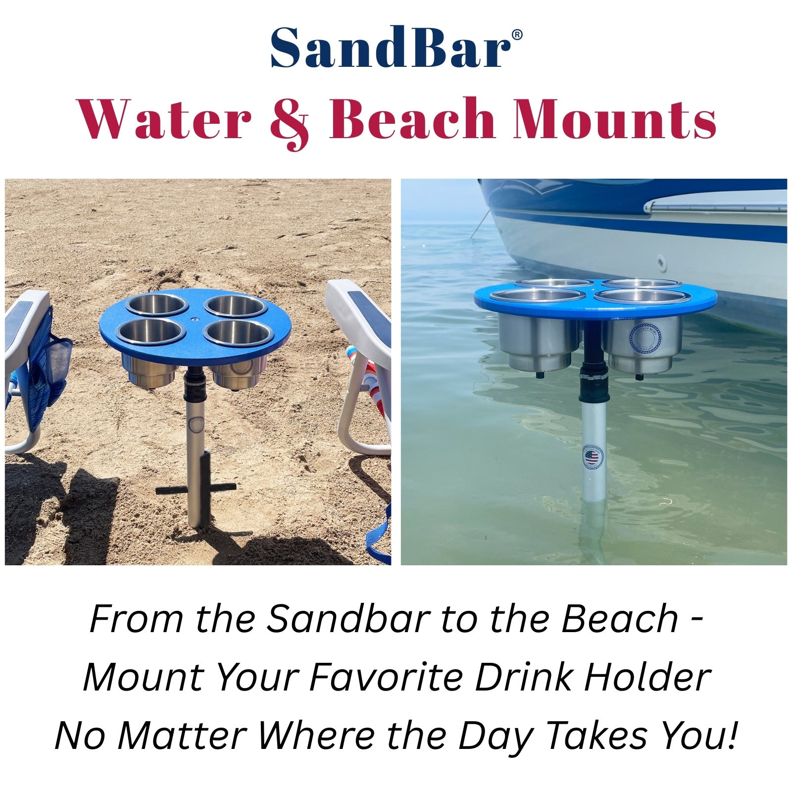 Preorder - SandBar® Water & Beach Mounts | Captain Bob Designs ...
